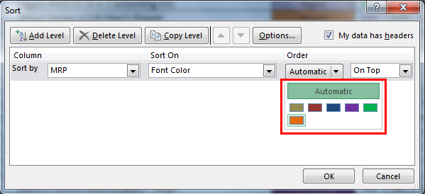 Sort by color in Excel (Examples) | How to Sort data with Color?