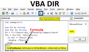 VBA DIR | How to Use DIR Function in Excel Using VBA Code?