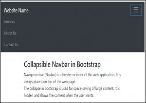 Bootstrap Collapse Navbar | How to Work it in Bootstrap with Examples