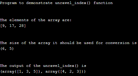NumPy unravel_index | Working of NumPy unravel_index() function